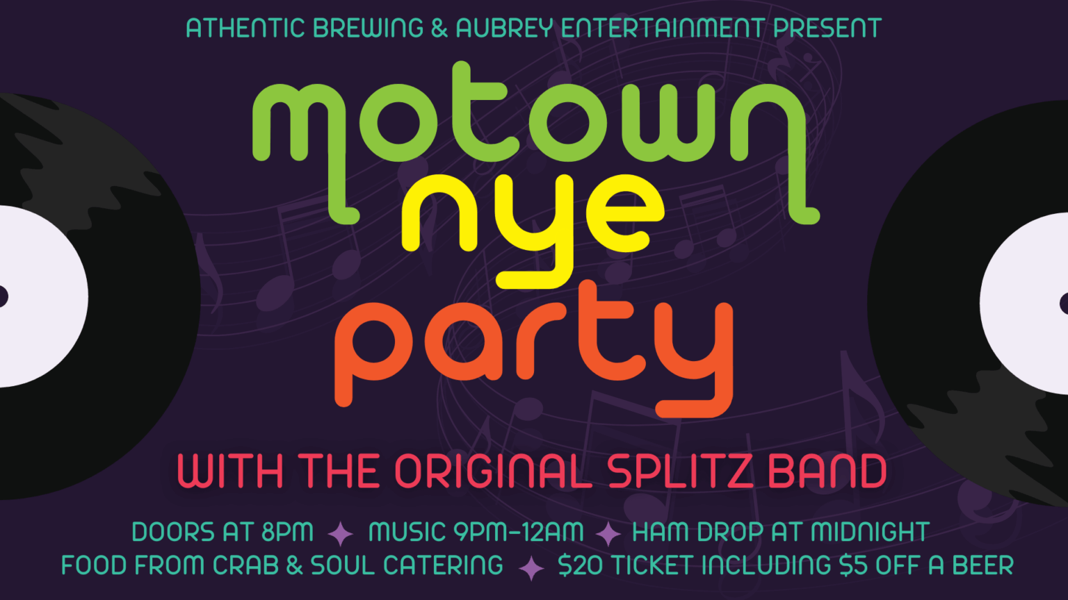 Motown New Years Eve Party with The Original Splitz - Athentic Brewing ...